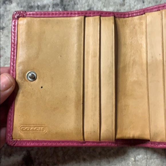 Coach | Bags | Coach Hot Pink Logo Small Wallet | Poshmark